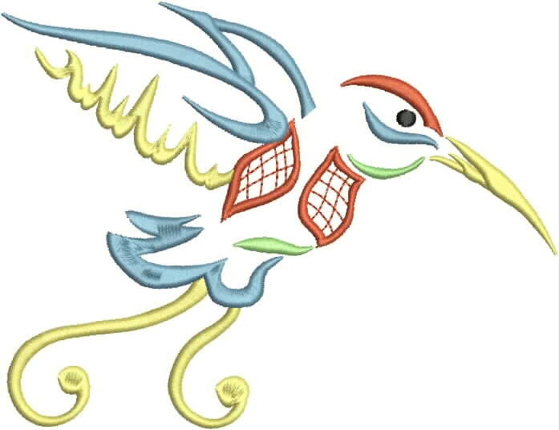 Outline Hummingbirds Full Set Machine Embroidery Design | Etsy