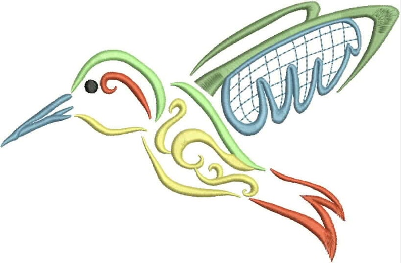 Outline Hummingbirds Full Set Machine Embroidery Design - Etsy