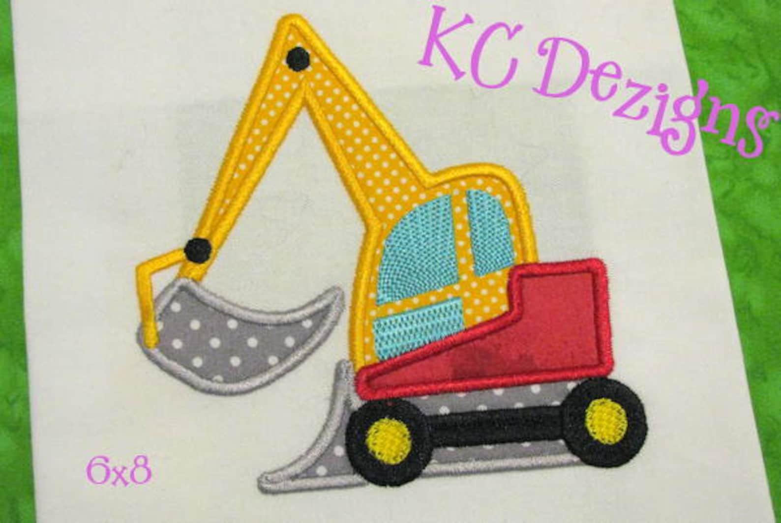 Bulldozer Machine Applique Embroidery Design Bulldozer | Etsy