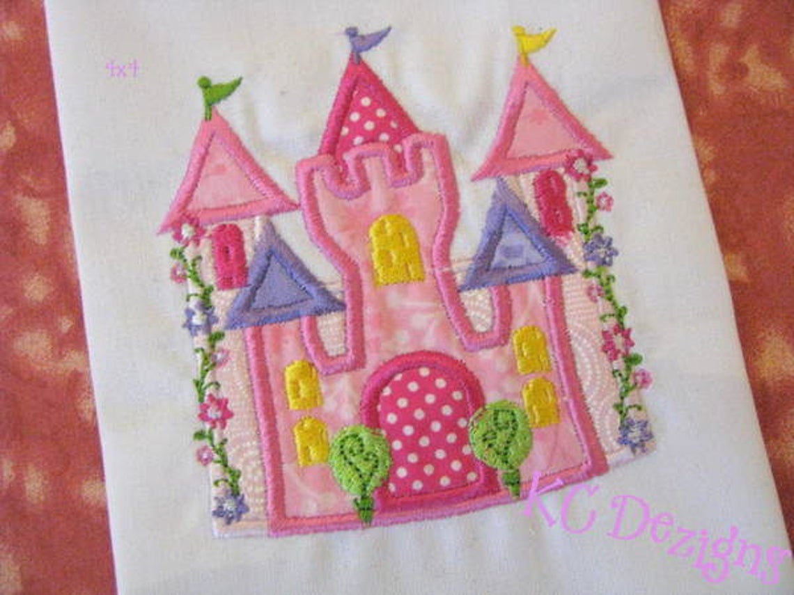Princess Castle Machine Applique Embroidery Design - Princess Castle ...
