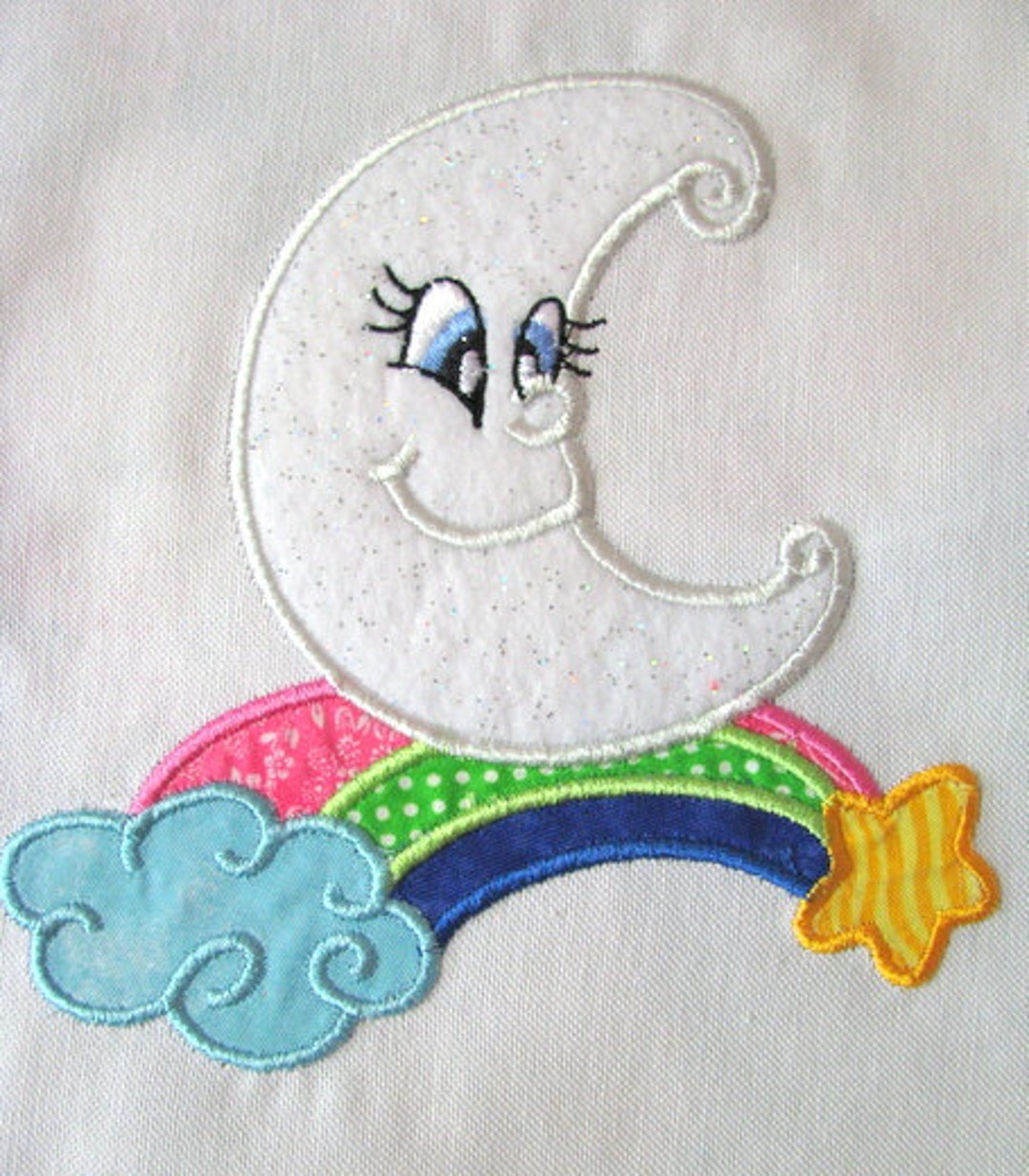 My Little Moon 10 Machine Applique Embroidery Design - 5x7 - Moon ...