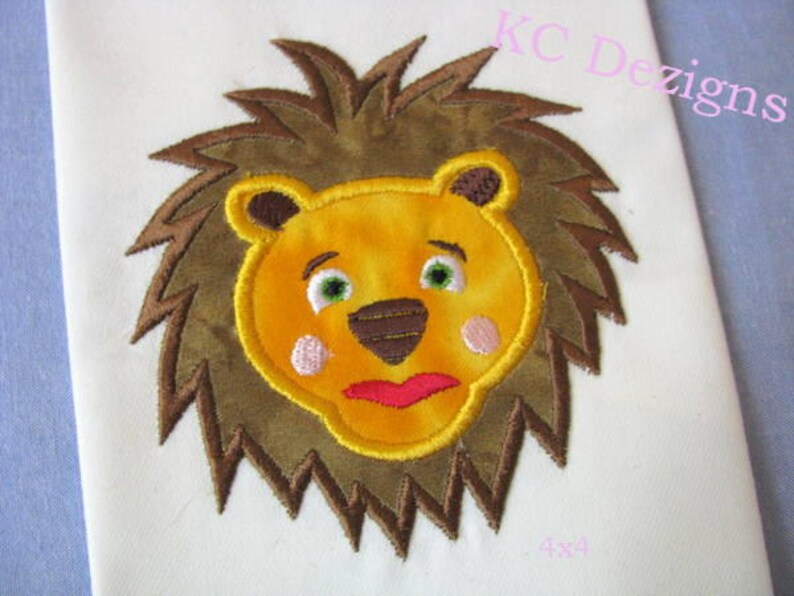 Lion Face Machine Applique Embroidery Design Lion Face - Etsy