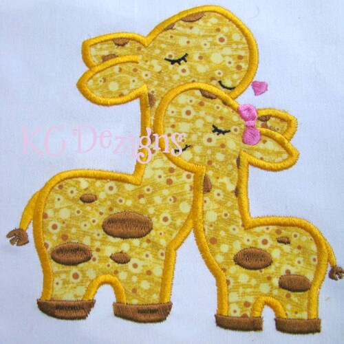 Applique Giraffe Machine Embroidery Design Zoo Baby Cute - Etsy