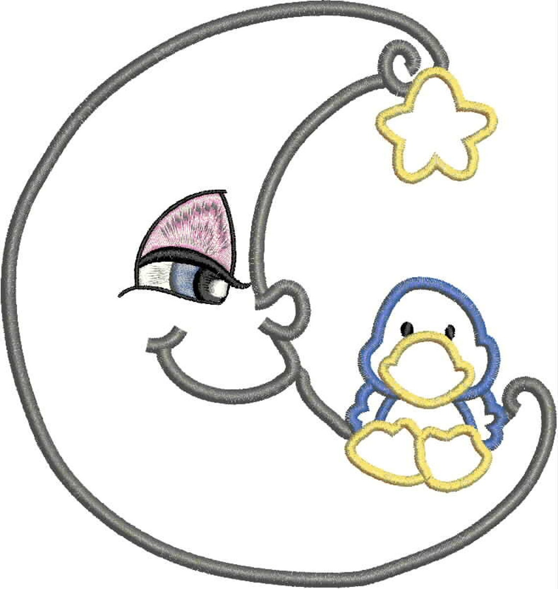 My Little Moon Machine Applique Embroidery Designs - Little Moon ...