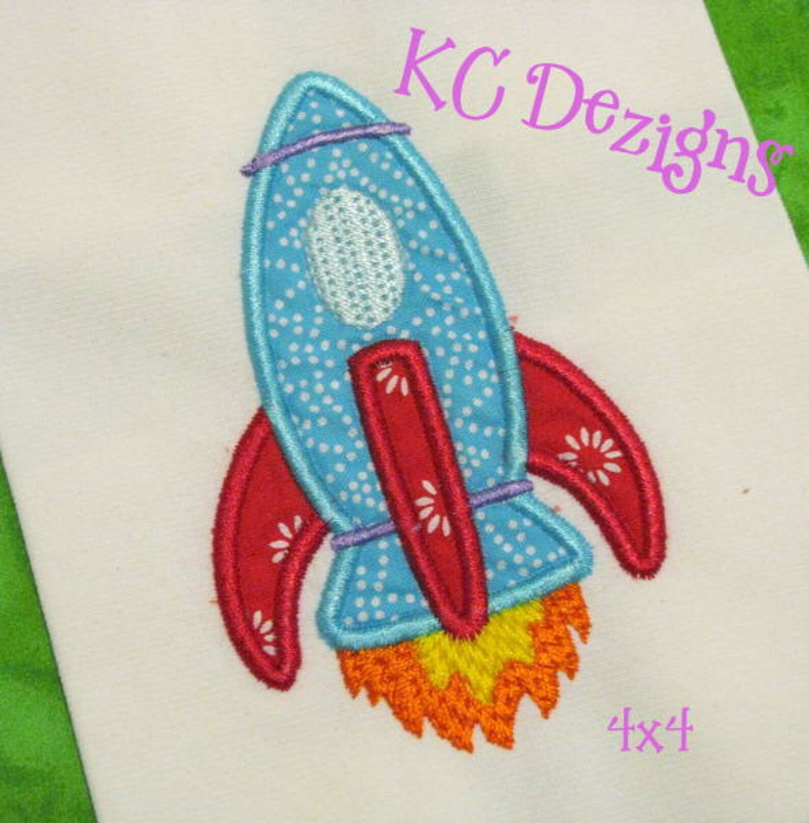 Space Rocket Machine Applique Embroidery Design - Space Rocket Applique ...