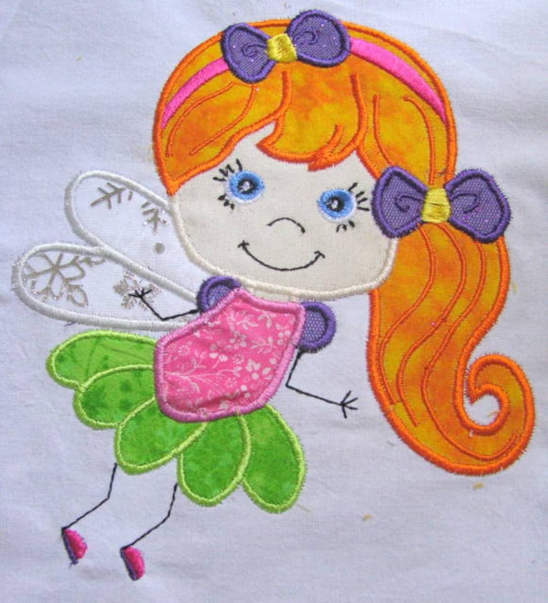 Fairy 01 Machine Applique Embroidery Design - Fairy Applique Design ...