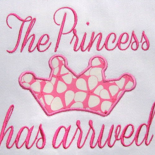 The Princess Has Arrived Machine Applique Embroidery Design - Etsy