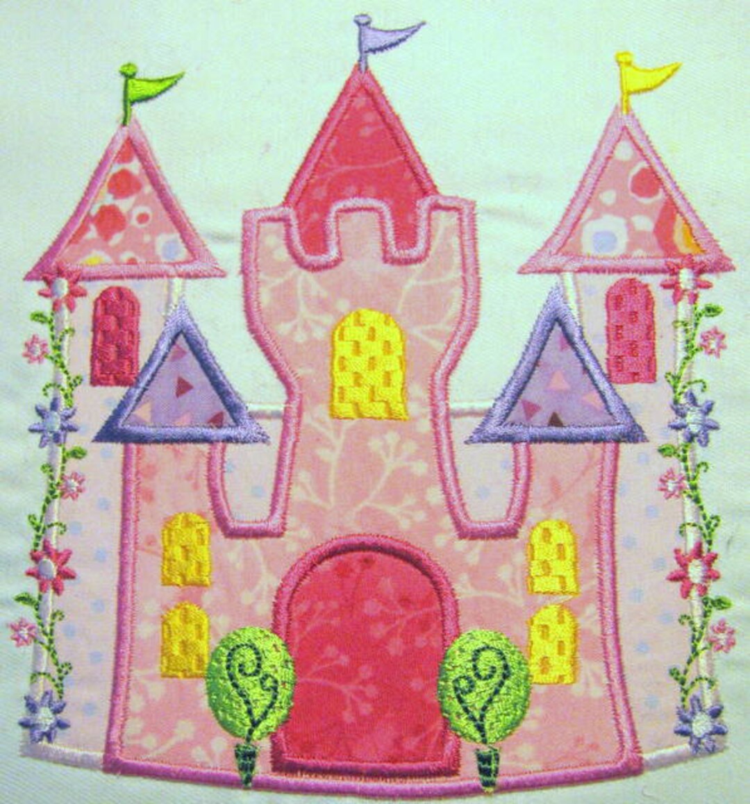 Princess Castle Machine Applique Embroidery Design - Princess Castle ...