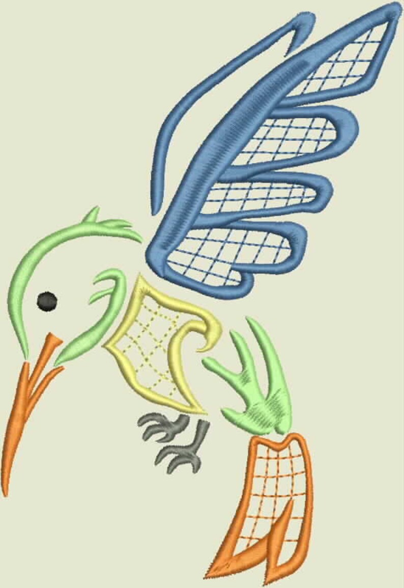 Outline Hummingbirds Full Set Machine Embroidery Design | Etsy
