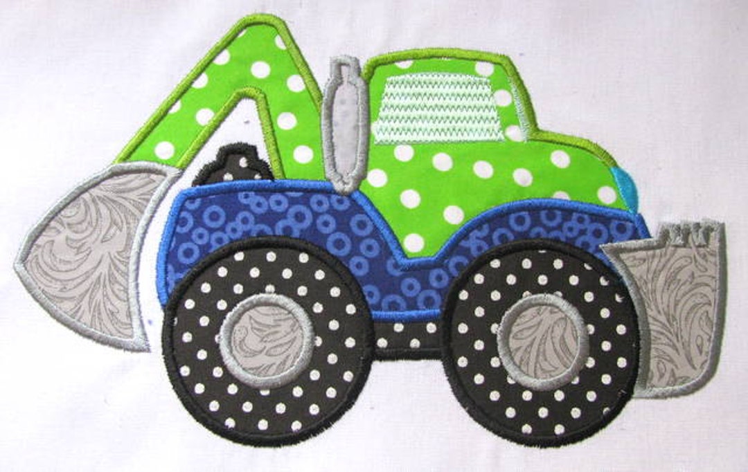 Construction Truck 04 Machine Applique Embroidery Design - Construction ...