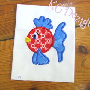 Cute Fish 01 Machine Applique Embroidery Design - Fish Applique Design ...