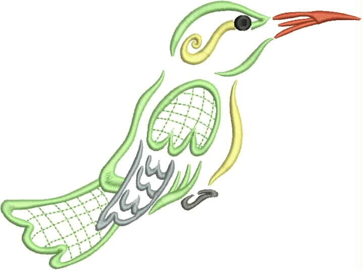 Outline Hummingbirds Full Set Machine Embroidery Design | Etsy