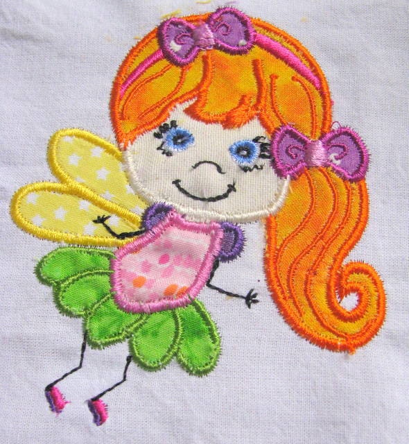 Fairy 01 Machine Applique Embroidery Design - Fairy Applique Design ...
