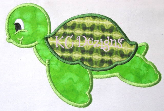 Tortoise Machine Applique Embroidery Design Applique - Etsy