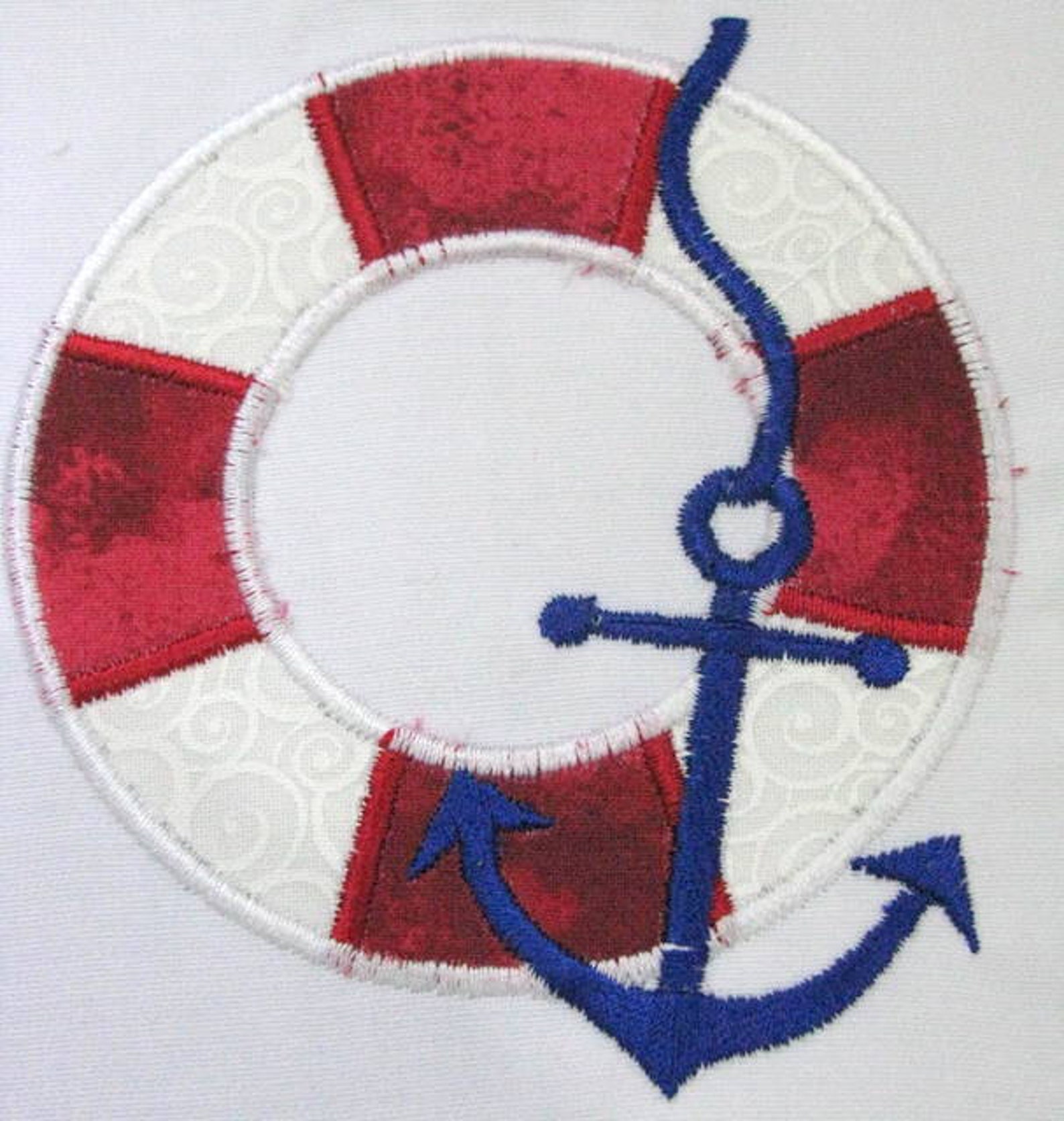 Life Bouy Machine Applique Embroidery Design - Life Bouy Applique ...