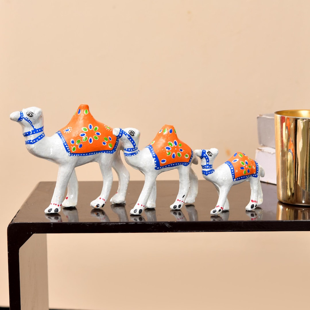 Hand-painted Decorative Camel Set for Home Décor | Polyresin Camel ...