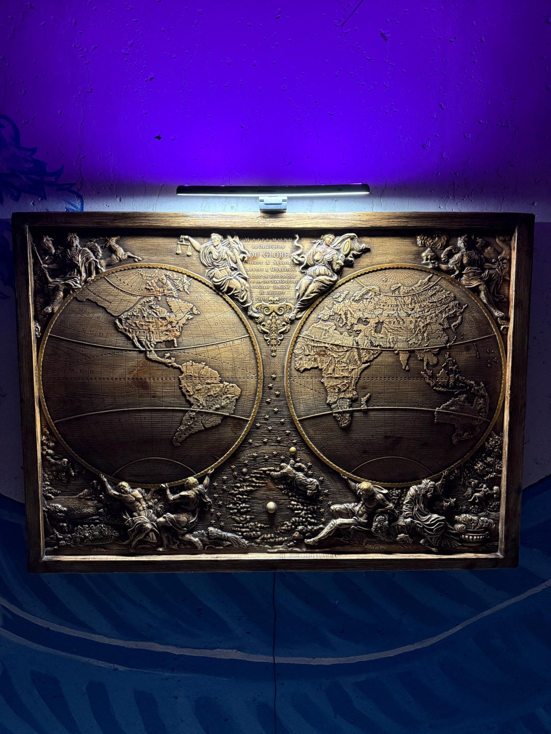 Large Wooden World Map Wall Art - Etsy