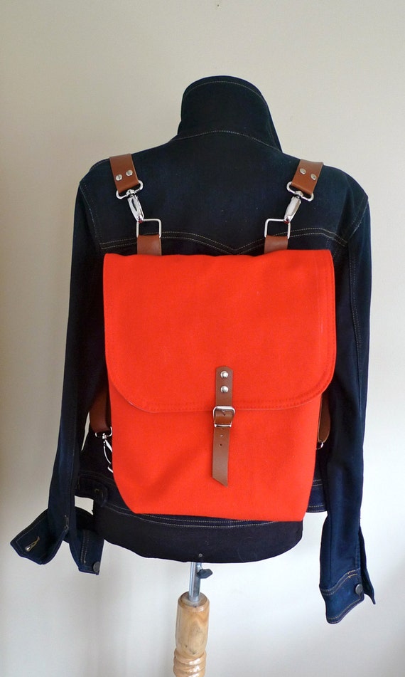 Red Leather Backpack Straps | Paul Smith