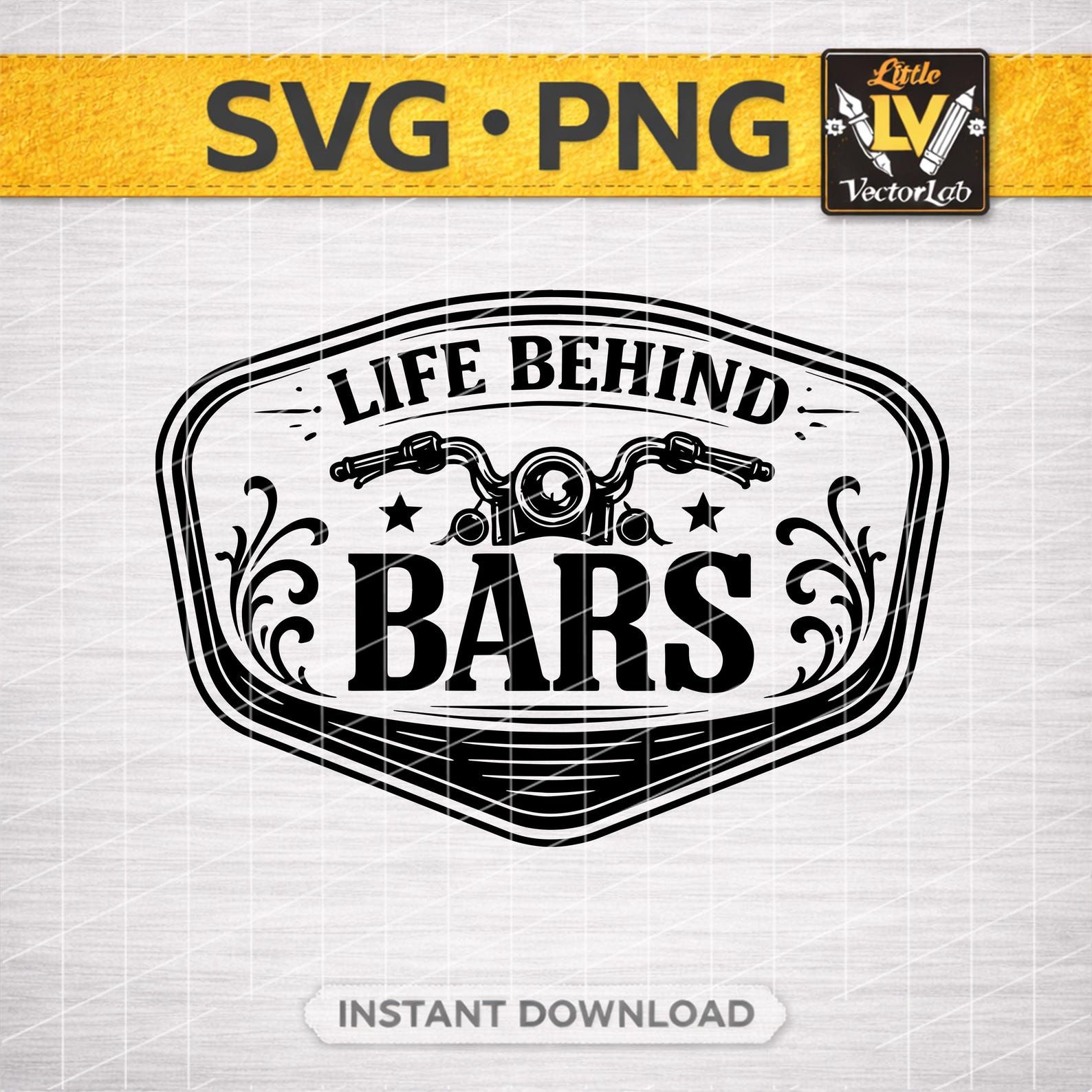Life Behind Bars Motorcycle SVG PNG | Biker Chopper Harley Dirt Bike ...