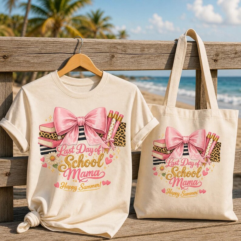 Last Day of School Mama PNG, Retro Teacher Sublimation Design (digital ...
