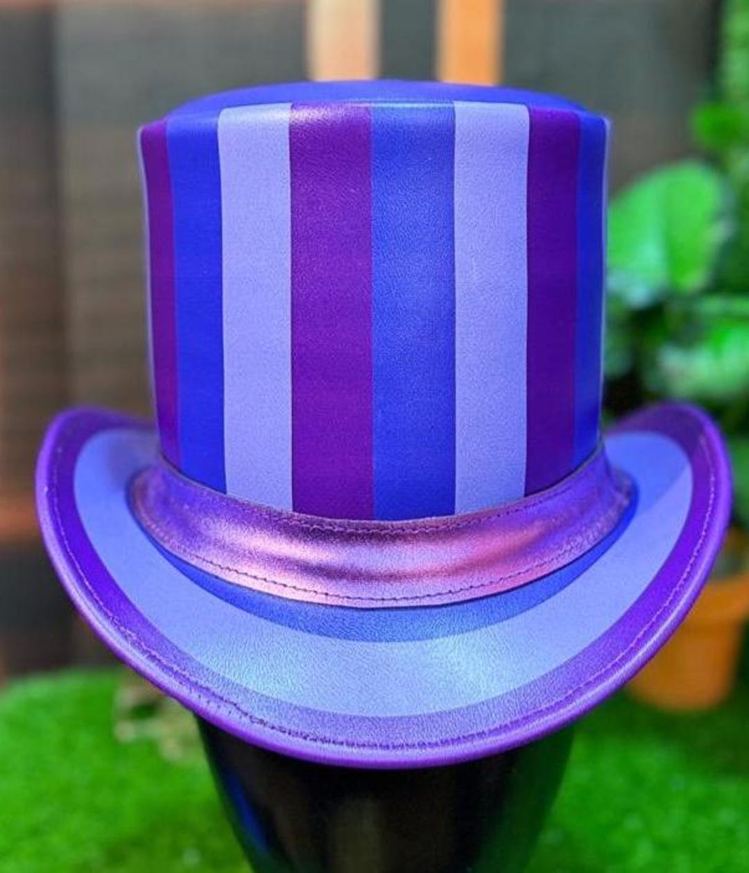 Purple Striped Top Hat – Carnival Costume, Statement Fashion - Etsy