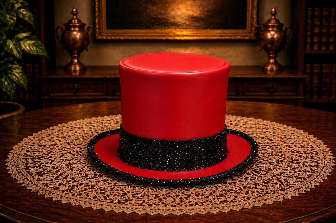 Red Circus Top Hat - Etsy