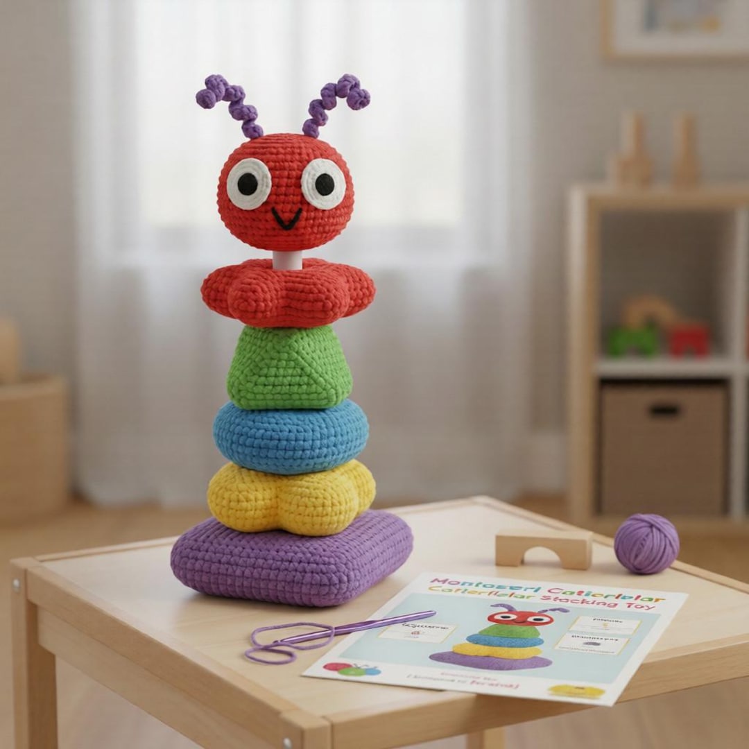 Montessori Crochet Toy Pattern, Baby Stacking Toy Crochet Pattern ...