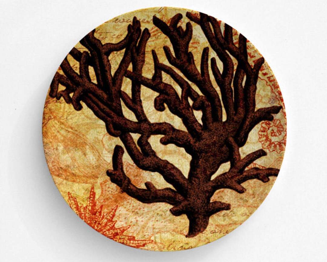 Ocean Sea Coral Plate, Plate, Sea Coral Plate, Decorative Plate, Dinner ...