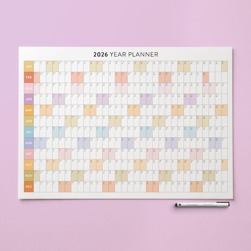 A1 Calendar Template - Etsy