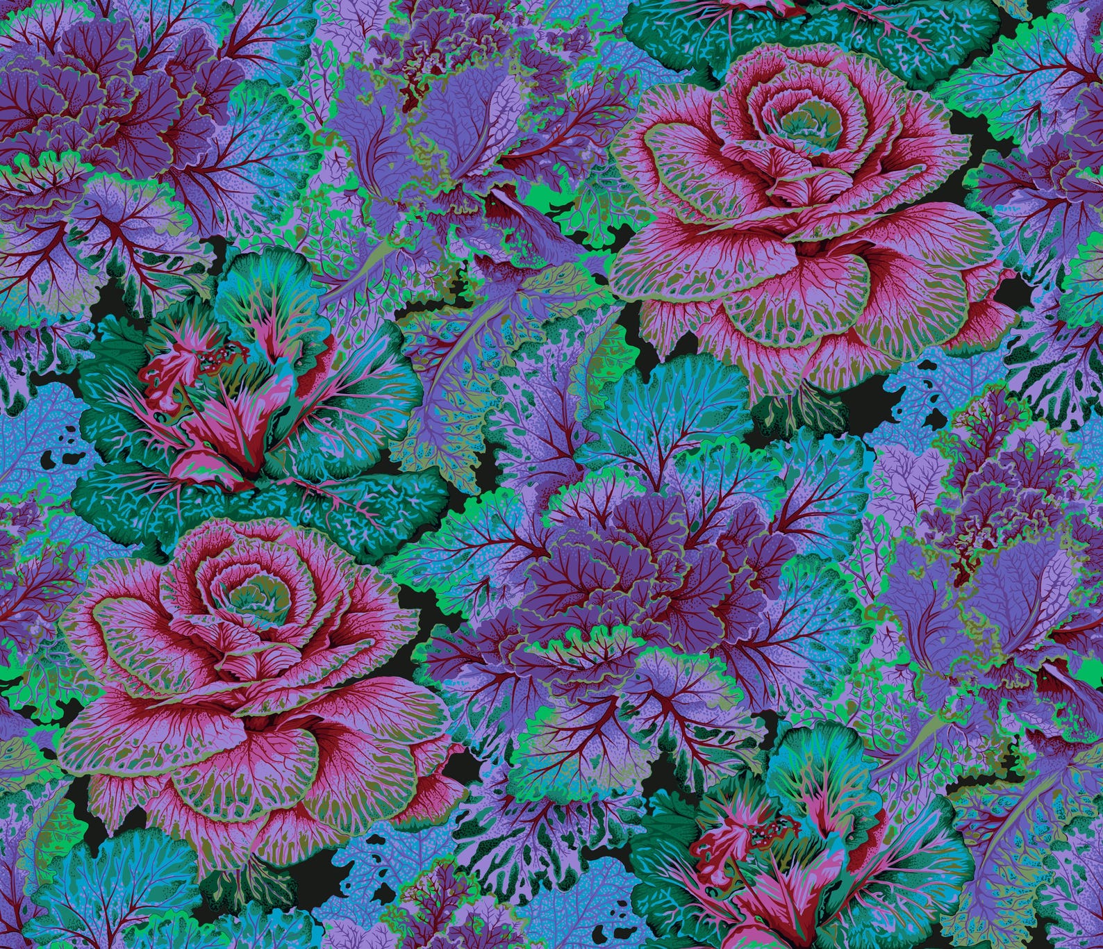 Curly Kale Dark || Classics Philip Jacobs for the Kaffe Fassett ...