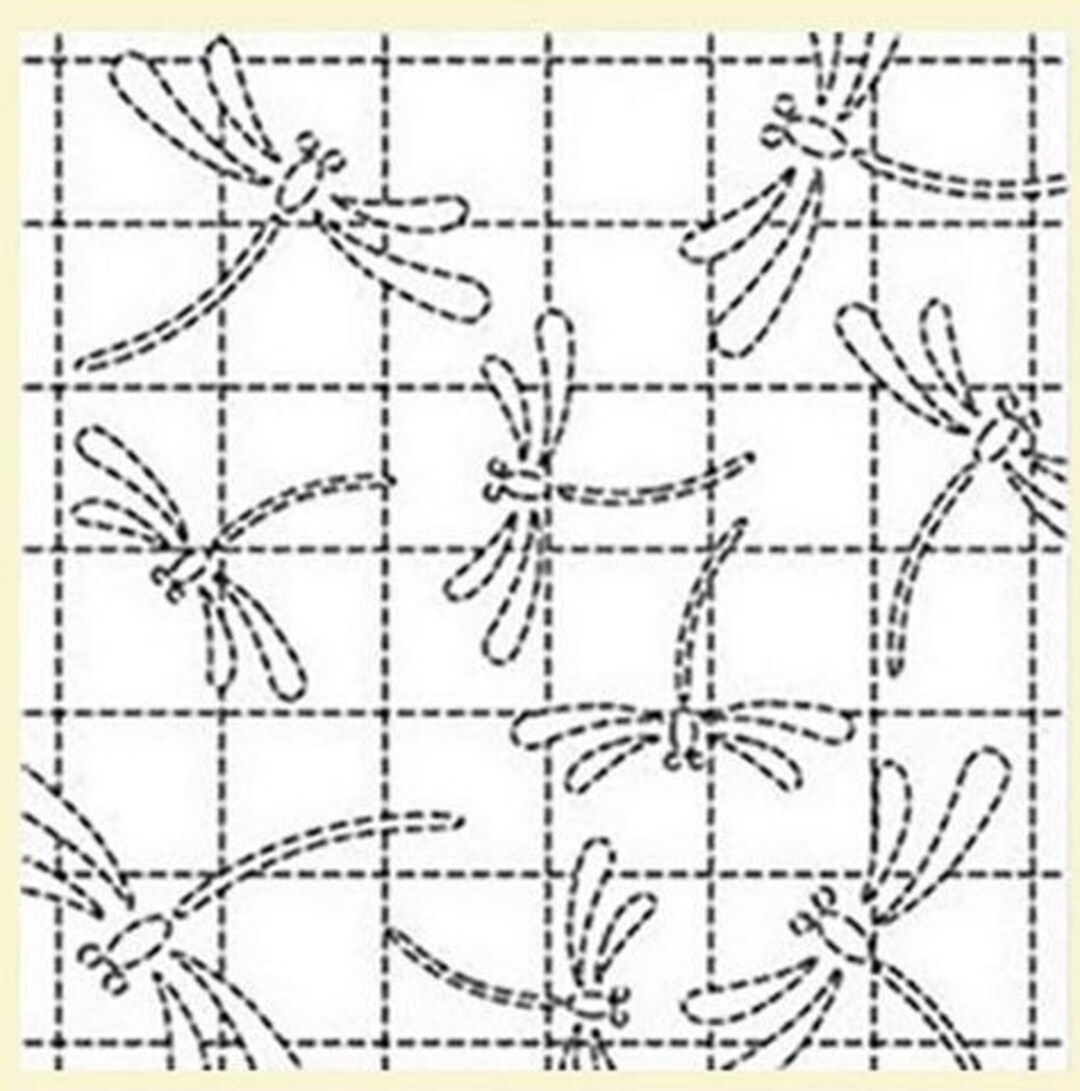Sashiko Sampler Dragonfly Sashiko Sampler Olympus Threads Preprinted ...