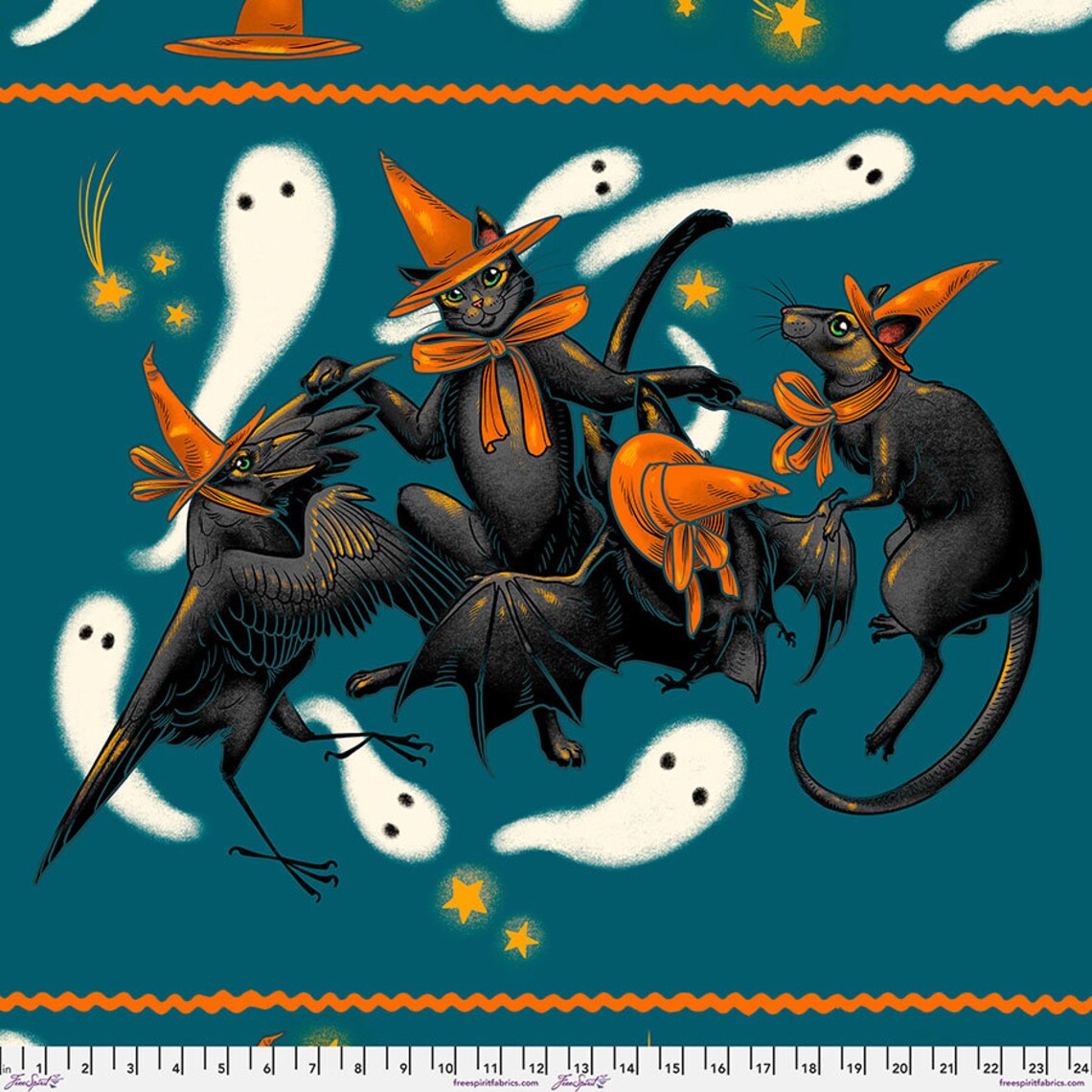 Dance - Panel Storybook Halloween Rachel Hauer Freespirit Fabrics ...