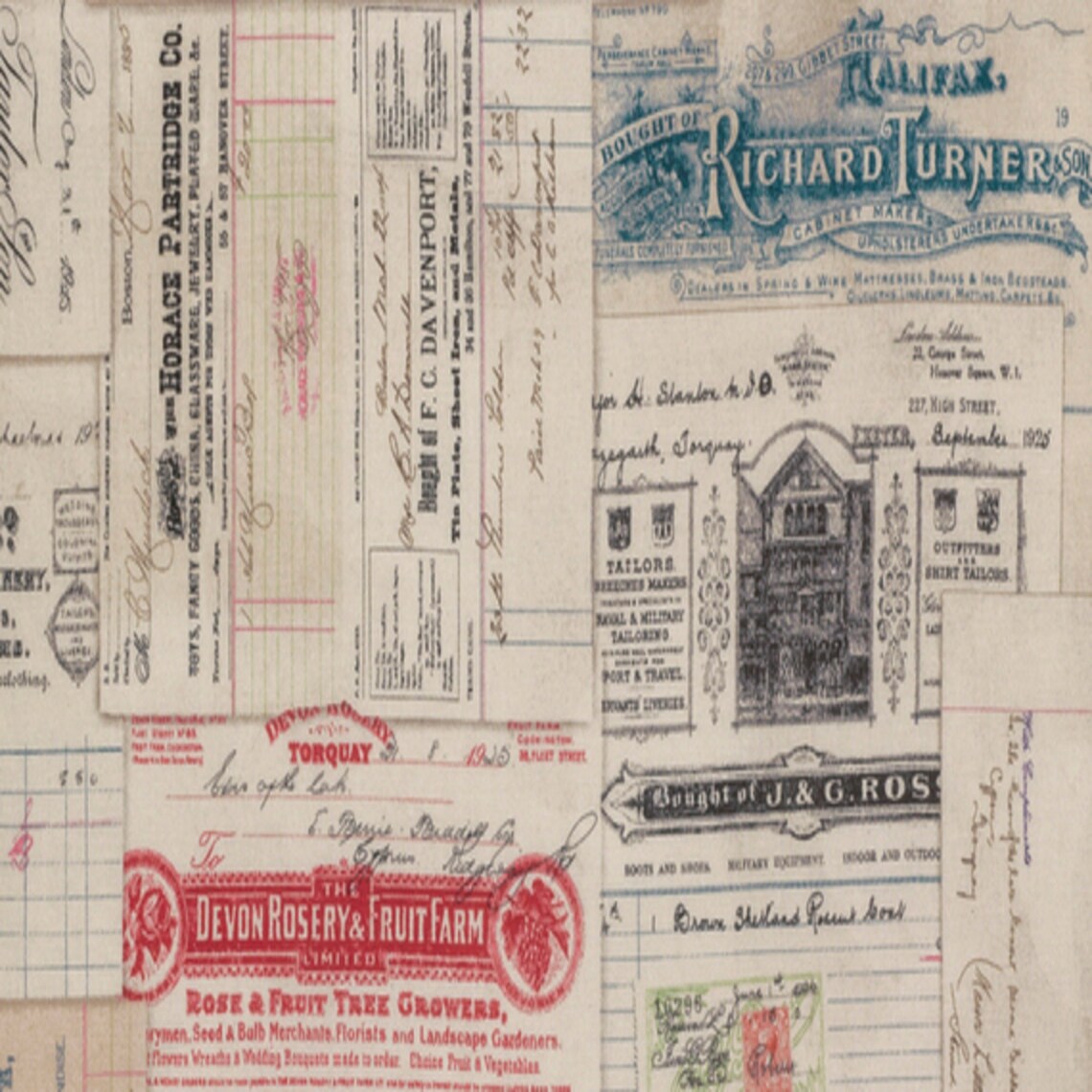 Vintage Receipts Multi Tim Holtz Eclectic Elements - Etsy