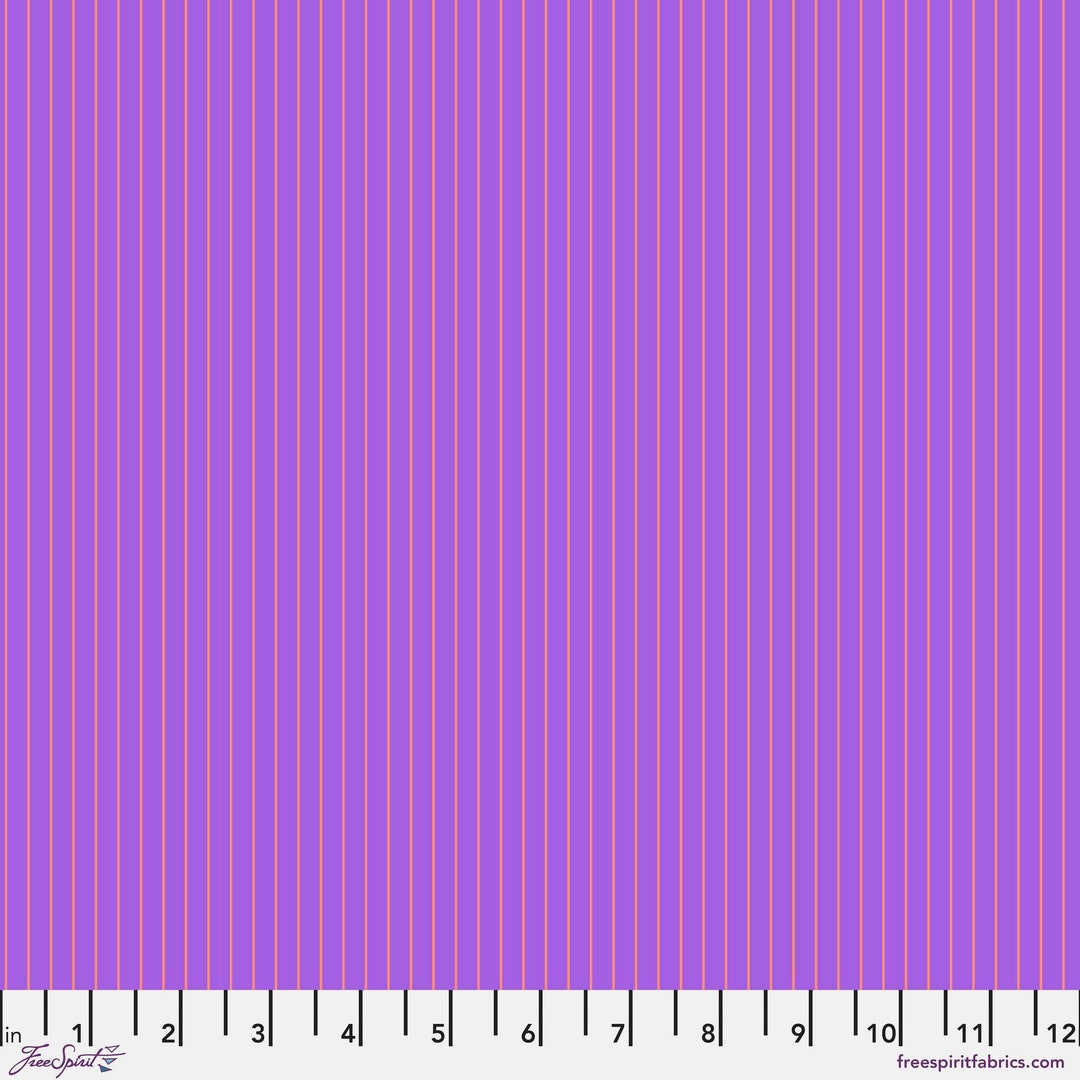 Honesty - Purple With Stripes - Tiny Stripes - True Colors Tula Pink ...