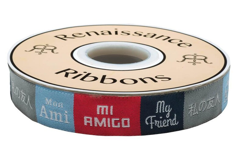 My Friend in Blue Grey and Red by Jessica Jones Renaissance Ribbons - Etsy