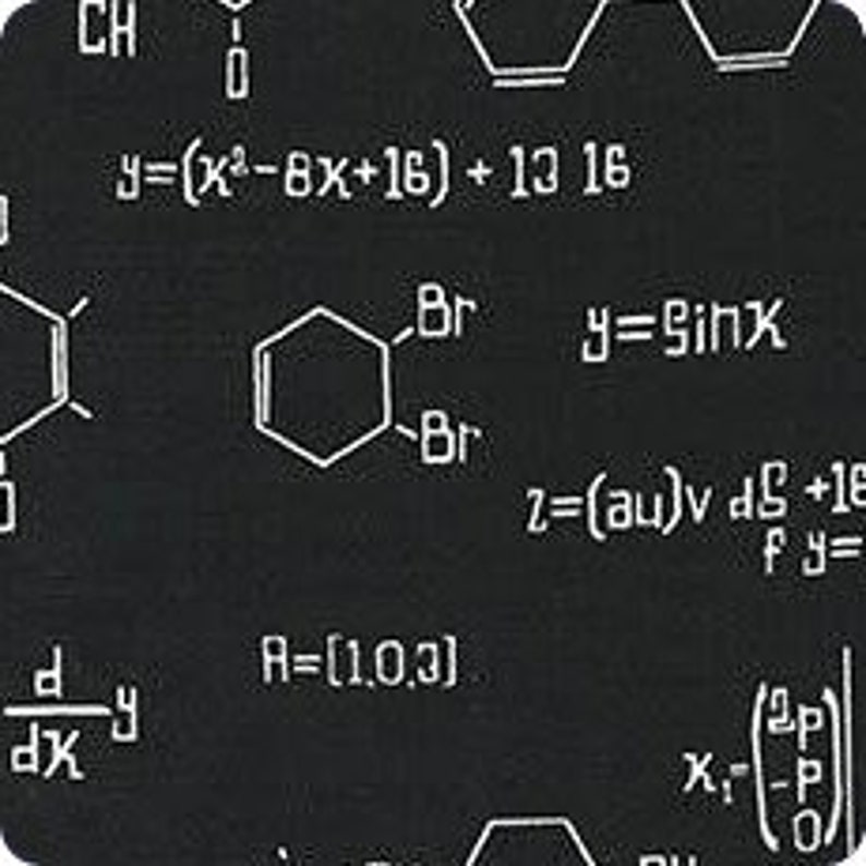BLACK Chemistry Formulas by Illustration Ink From Science Fair | Etsy