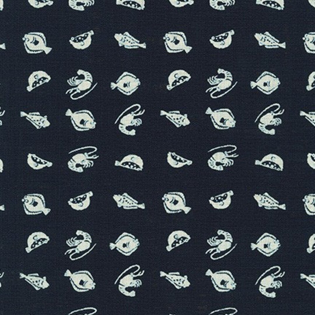 INDIGO Fish by Sevenberry: Nara Homespun Robert Kaufman SB-88223D10-1 ...