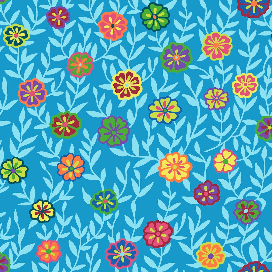 Busy Lizzy - Blue || Stash Kaffe Fassett for the Kaffe Fassett ...