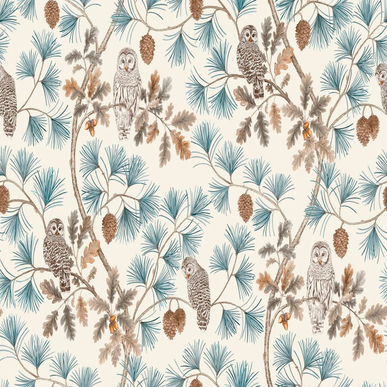 Owlswick - Linen - Woodland Blooms - Sanderson - Freespirit - Pwsa039 ...