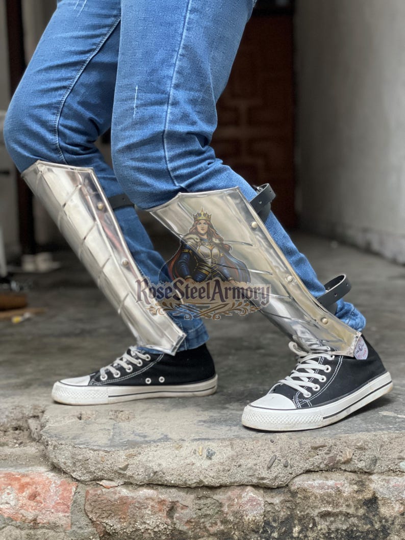 Handmade Steel Greaves | Knight Shin Guards, LARP Costume Armor - Etsy