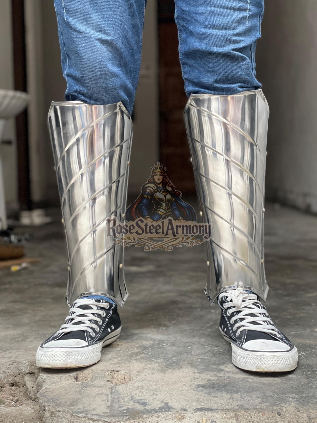 Handmade Steel Greaves | Knight Shin Guards, LARP Costume Armor - Etsy