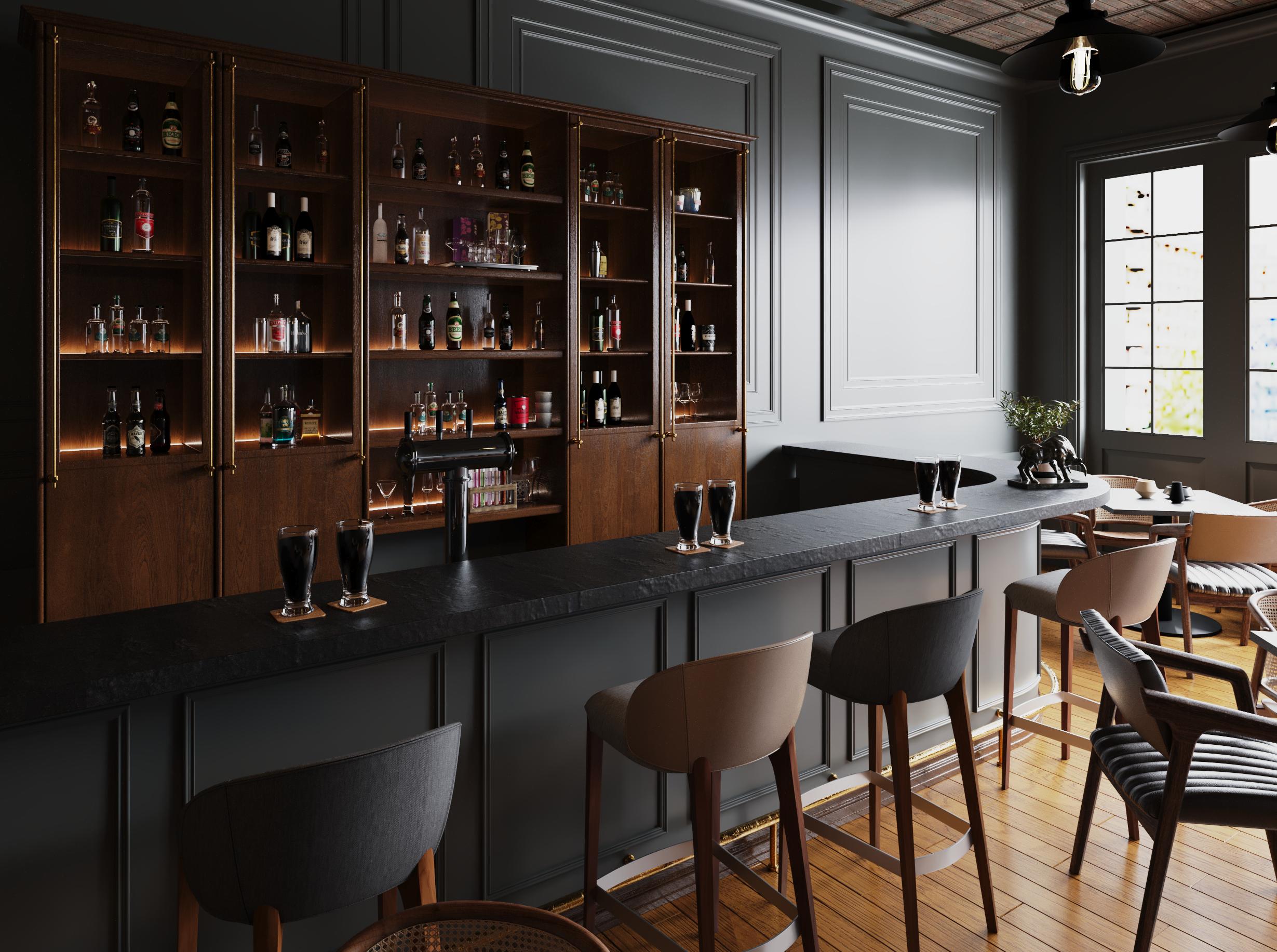 Luxury Cafe & Bar Interior Render Bundle - Etsy