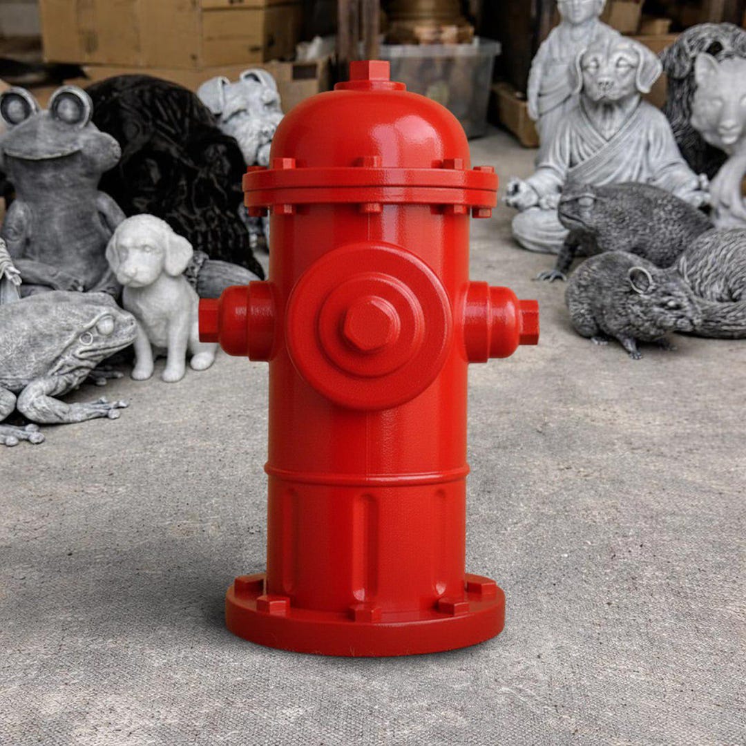 Concrete Fire Hydrant Model Statue Lawn Garden Decoration American Fire ...