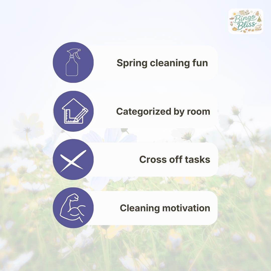 Spring Cleaning Bingo Printable – Deep Clean Challenge for the Tasks ...