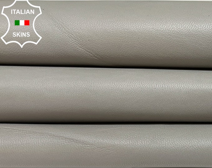 GRAY GREY Thick Italian Lambskin Lamb Sheep Leather Hide Hides Skin ...
