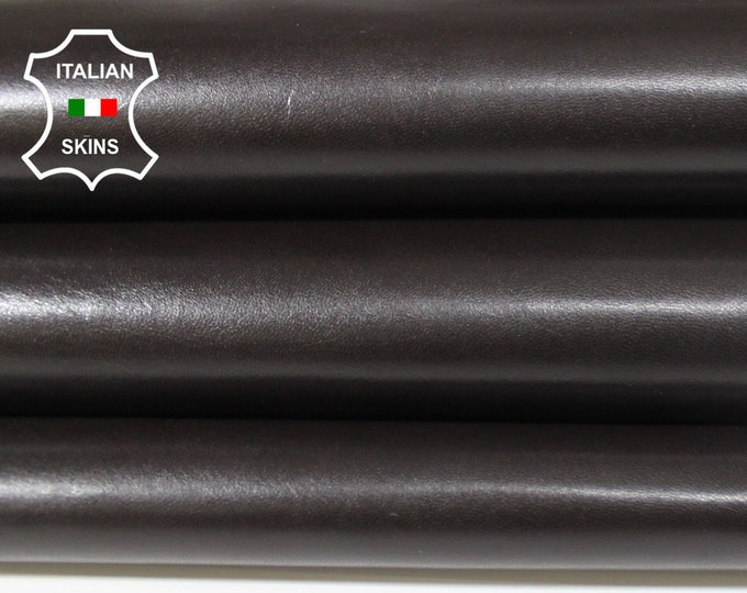 CHOCOLATE BROWN Smooth Italian Goatskin Goat Leather Material for ...
