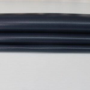 MIDNIGHT BLUE Dark Blue Smooth Italian Genuine Lambskin Lamb Sheep ...