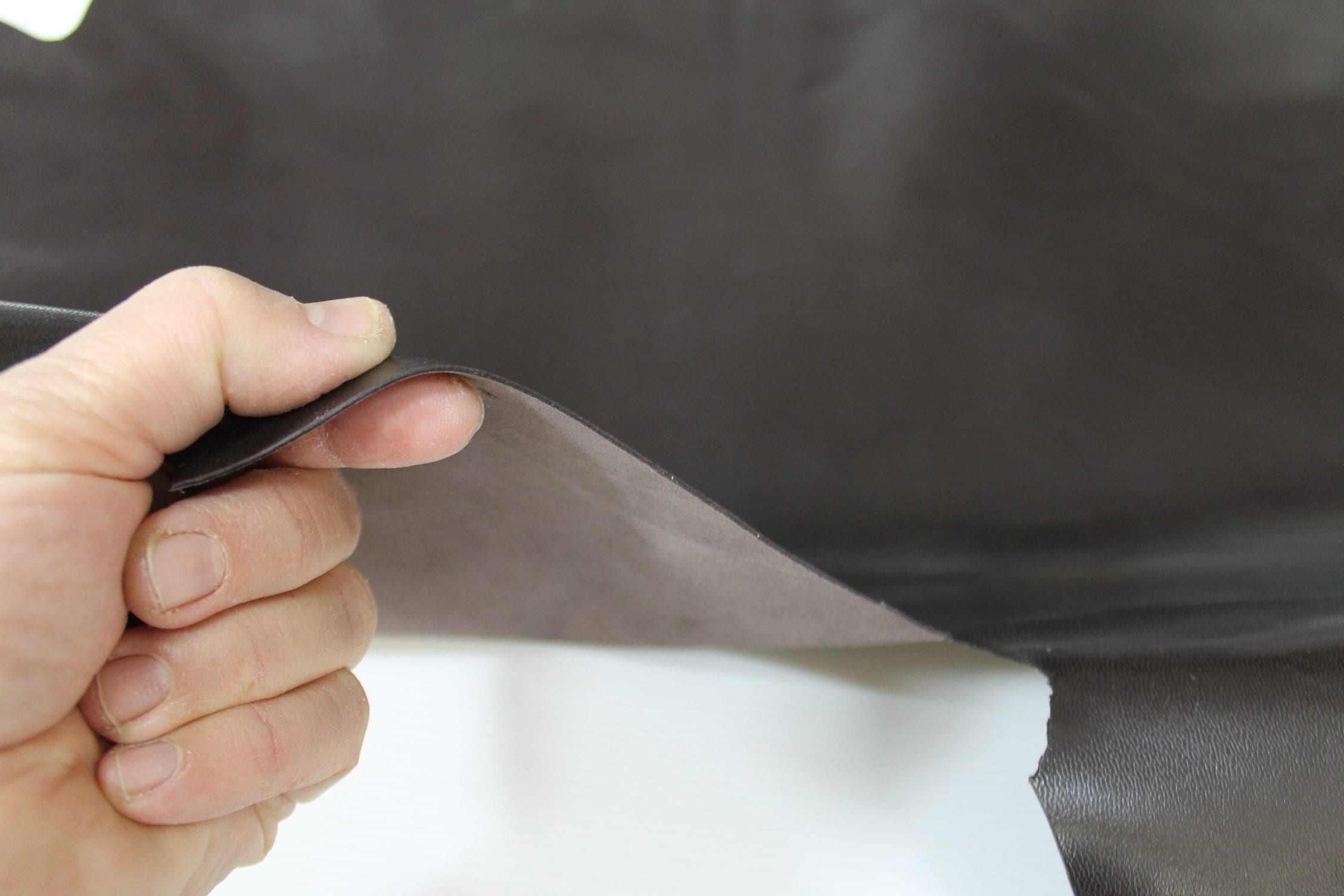 DARK BROWN strong Shiny Italian Goatskin Goat leather material for ...