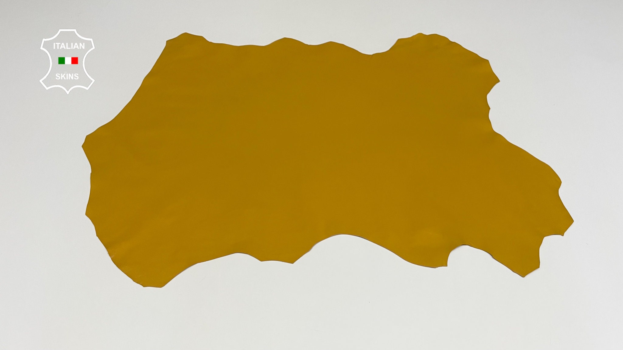 OCHRE YELLOW SMOOTH Italian Goatskin Goat Leather hides hide skin skins ...