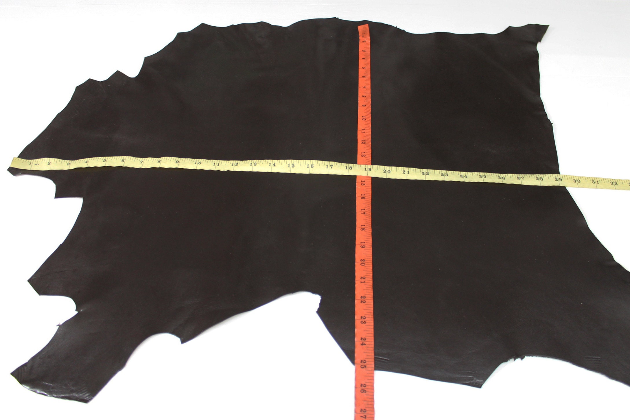 DARK BROWN strong Shiny Italian Goatskin Goat leather material for ...